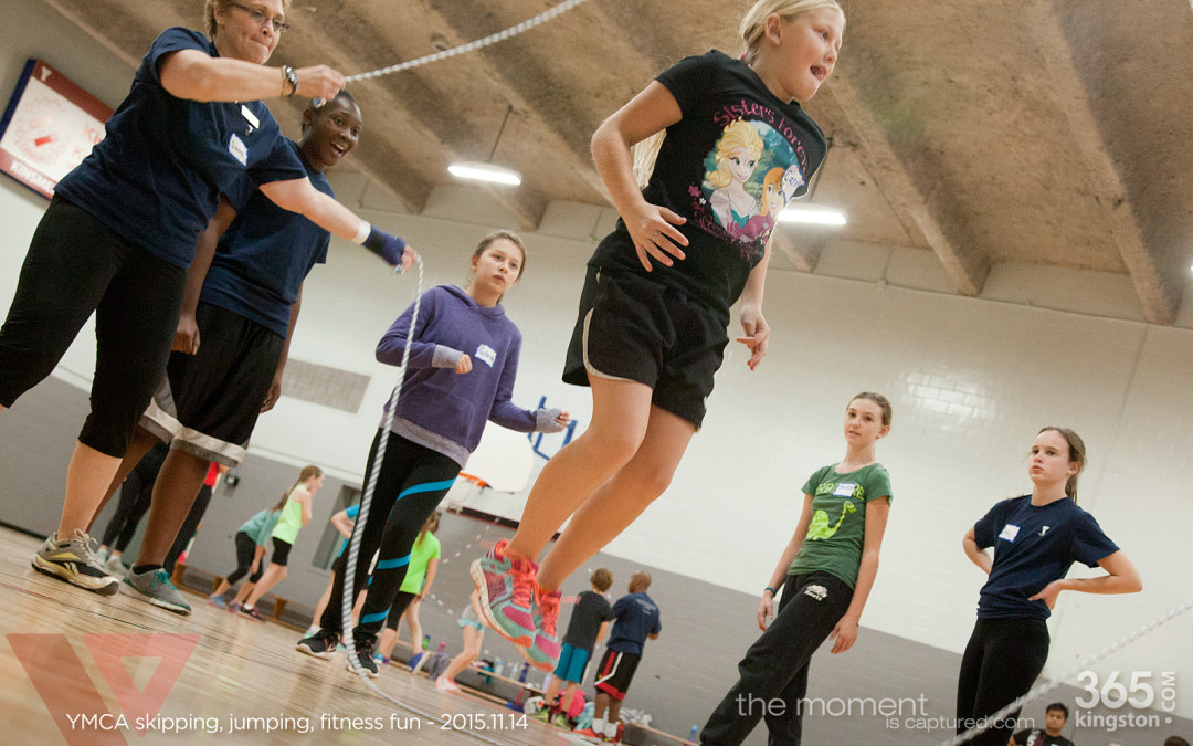 Jump rope demonstration at Kingston YMCA | the moment is captured ...